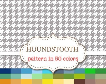 Houndstooth Digital Paper Black and Brown two different