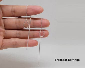 Thread earrings | Etsy