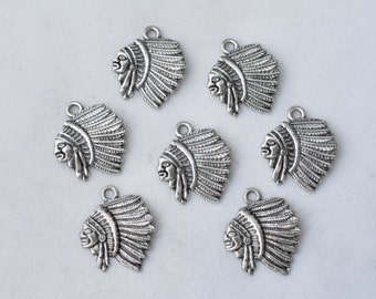 20pcs Indian Charm Native Charms Native Charm Antique Silver
