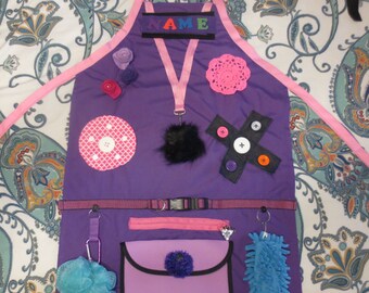 Activity Apron / Fidget Apron / Busy Apron for by LivingTheSpaLife
