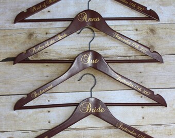 Personalized wedding hangers custom wedding hangers name