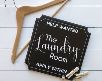 Vintage laundry sign | Etsy