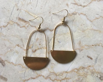 Half circle earrings | Etsy