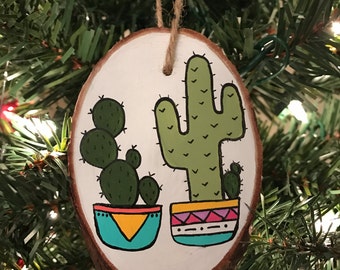 Wood disc ornament | Etsy