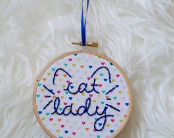 Cat hand embroidery | Etsy