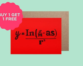 Math birthday card | Etsy