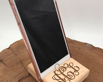 Wood phone stand | Etsy
