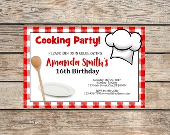 Chef invite | Etsy