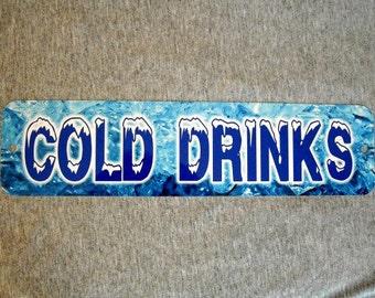 Cold drinks sign | Etsy