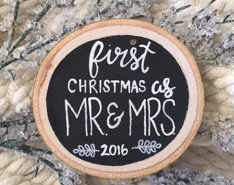 Mr and mrs ornament | Etsy