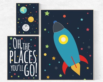 Space theme nursery | Etsy