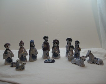 Ceramic nativity set | Etsy