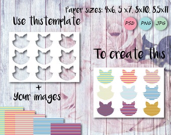Cat template | Etsy