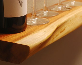 Natural wood shelf | Etsy