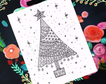 Zentangle christmas | Etsy