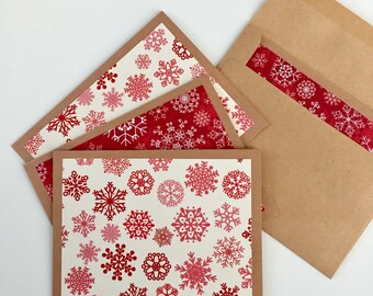 Snowflake note cards | Etsy