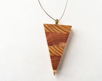 Cedar wood pendant | Etsy