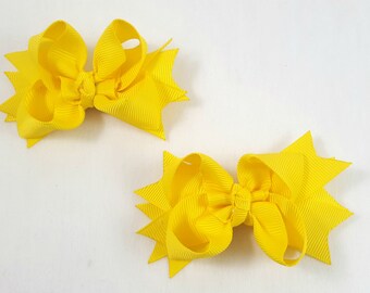 Yellow hair bow | Etsy