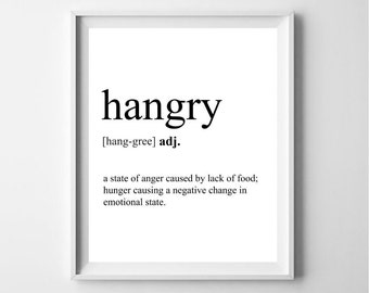 Hangry print | Etsy