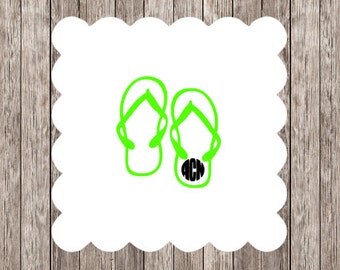 Flip flop decal | Etsy