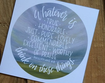 Whatever is pure | Etsy