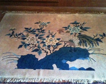 Chinese art deco rug | Etsy