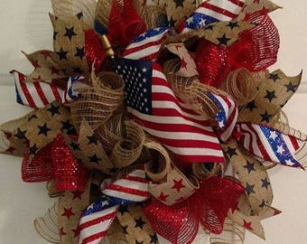 Veterans day wreath | Etsy