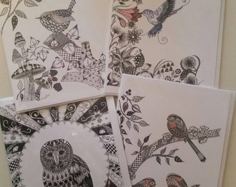 Zentangle cards | Etsy