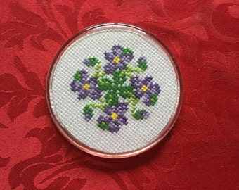 Cross stitch coaster | Etsy