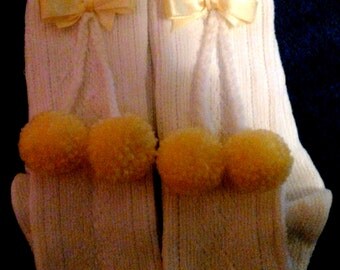 Pom pom socks | Etsy