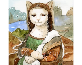 Mona lisa print | Etsy