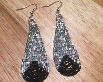 Bugle bead earrings | Etsy