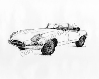 Jaguar e type | Etsy