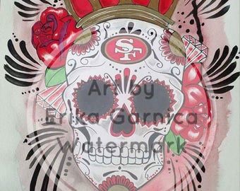 Sugar skull nfl | Etsy