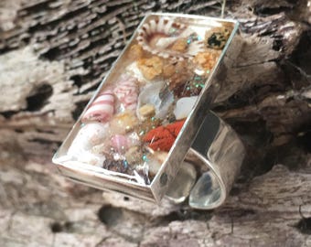 Silver seashell ring | Etsy
