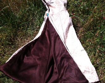 Navy/Light Blue Reversible Hooded Cloak