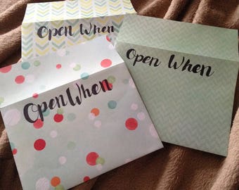 Open when cards | Etsy
