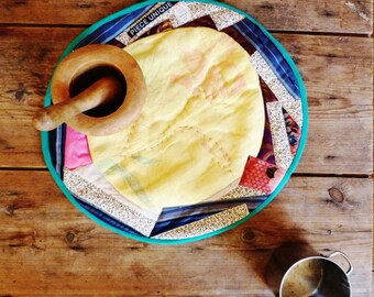 Round table quilt | Etsy