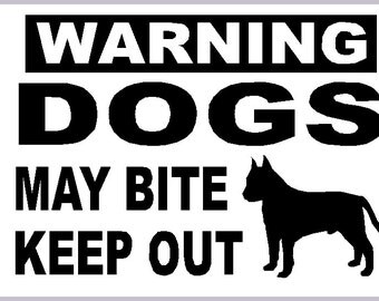Dog bite sign | Etsy