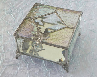 Unique glass keepsake box related items | Etsy