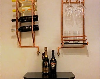 Industrial wine rack | Etsy