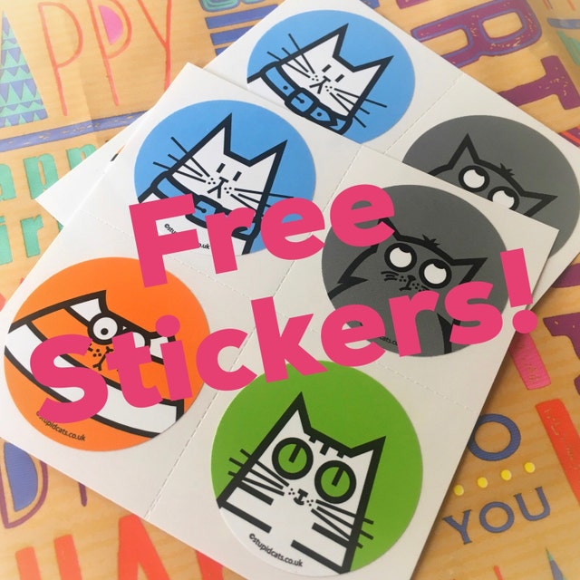 Gifts with cats on by illustrator Michelle Gaskell by stupidcats