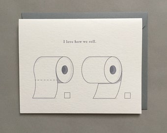 Toilet paper card | Etsy