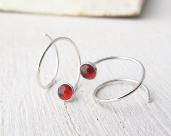 Double lobe piercing | Etsy