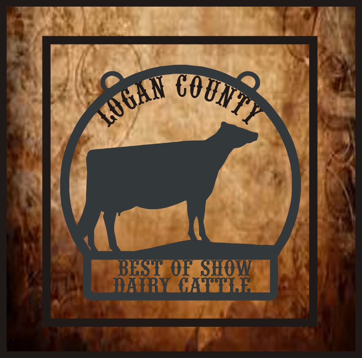 Dairy cow heifer. Personalized livestock show award