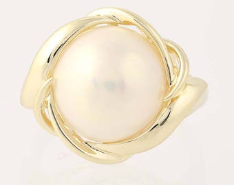 Pearl bypass ring | Etsy