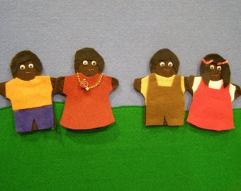Family finger puppet | Etsy
