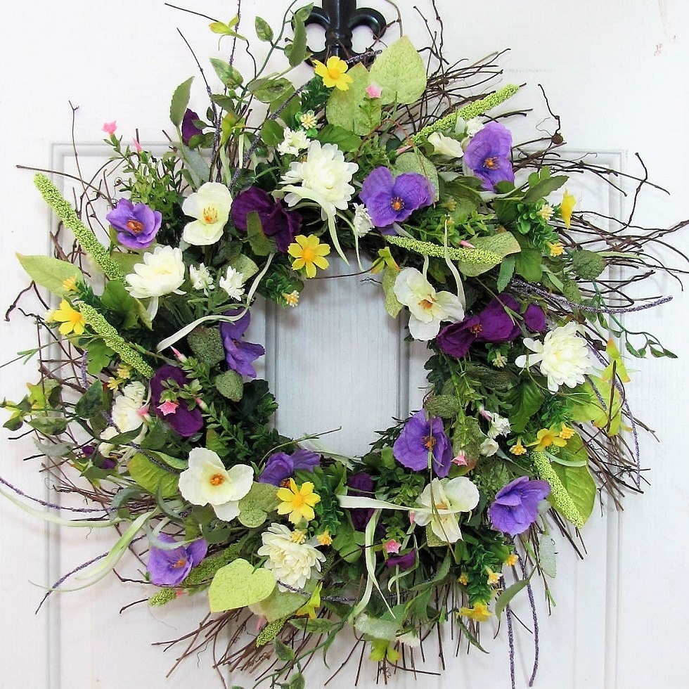 Spring Wreaths Farmhouse Decor Americana by Designawreath