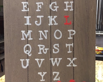 Abc sign | Etsy