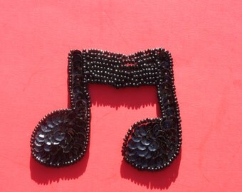 Music notes applique | Etsy